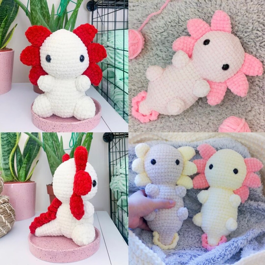 Axolotl Crochet Patterns, Crochet Pattern Bundle, Amigurumi Pattern ...