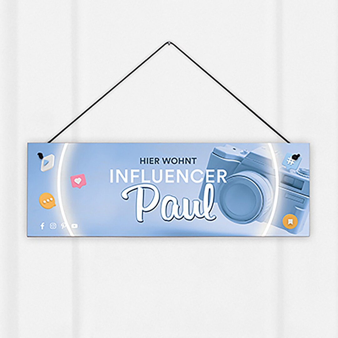 Wooden Sign influencer NAME Lives Here by - Etsy
