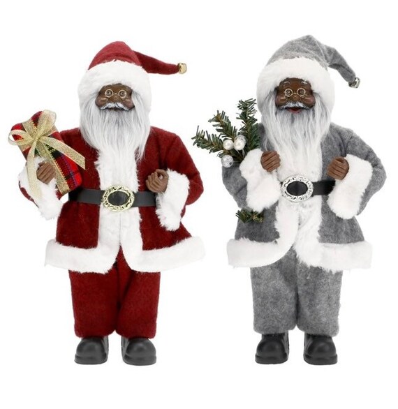 Black Santa Figurines