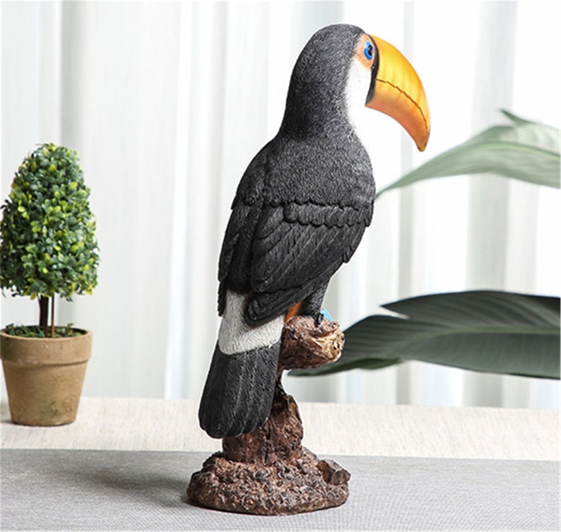 Toucan Statue Sculpture Animal Figurine Standing Bird Figurine | Etsy