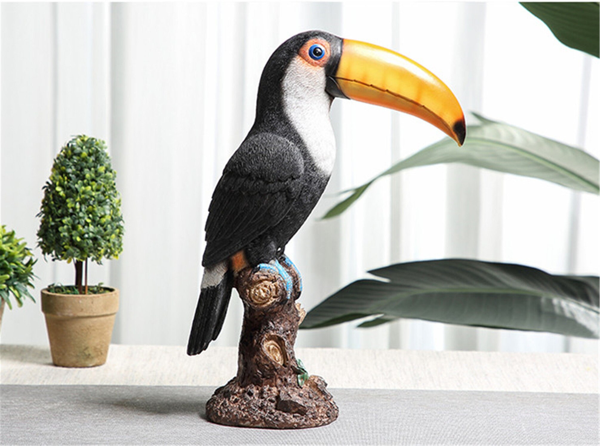 Toucan Statue Sculpture Animal Figurine Standing Bird Figurine | Etsy