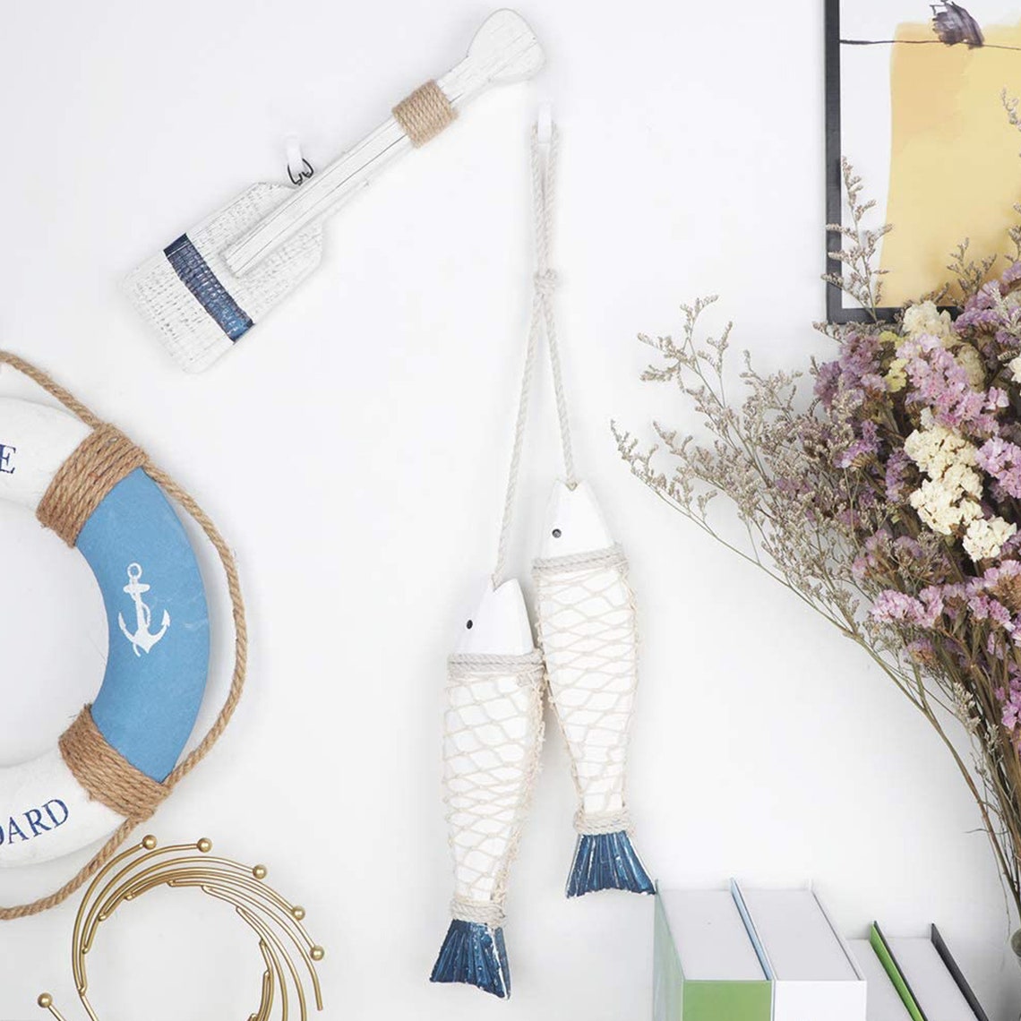 2pcs Wooden Fish Rustic Wall Hangings Decor Nautical Themed - Etsy