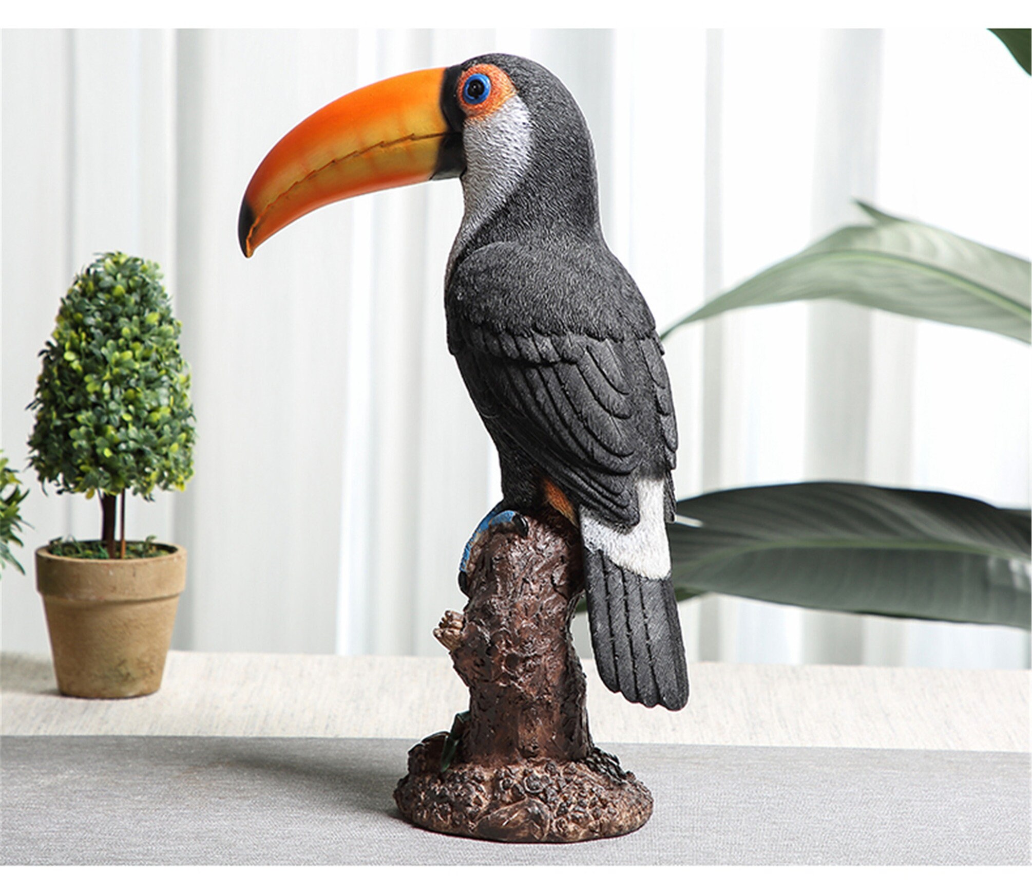 Toucan Statue Sculpture Animal Figurine Standing Bird Figurine | Etsy