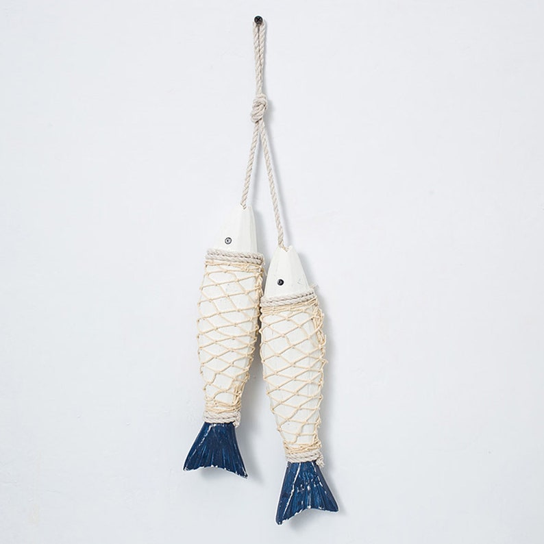 2pcs Wooden Fish Rustic Wall Hangings Decor Nautical Themed - Etsy