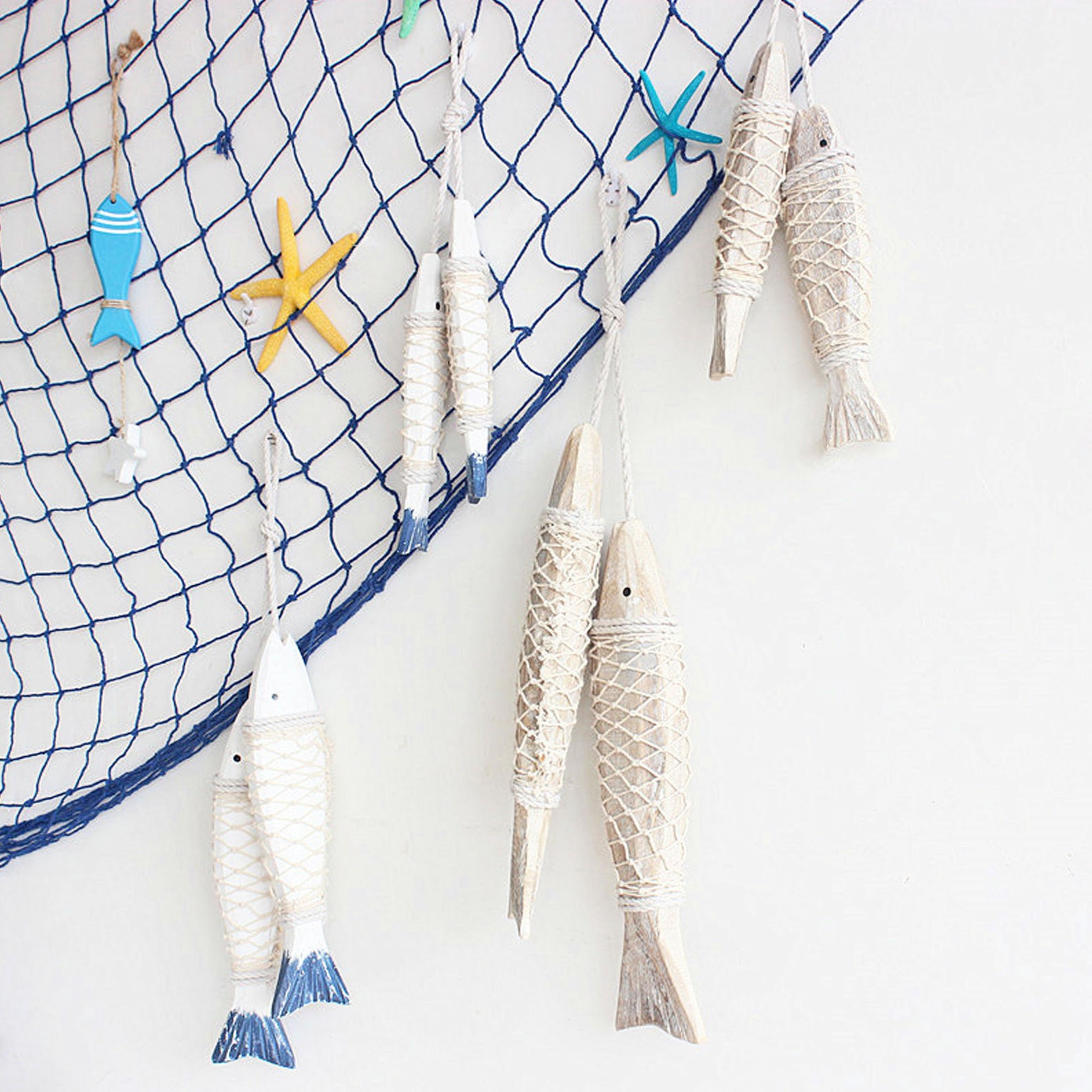 2pcs Wooden Fish Rustic Wall Hangings Decor Nautical Themed - Etsy