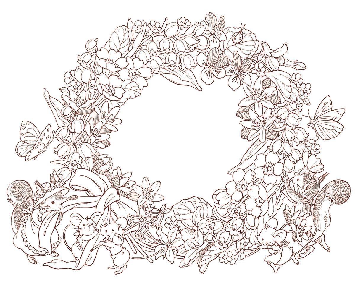 Makiko Inatome Seasonal Wreaths of Plants and Friends - Japanese ...