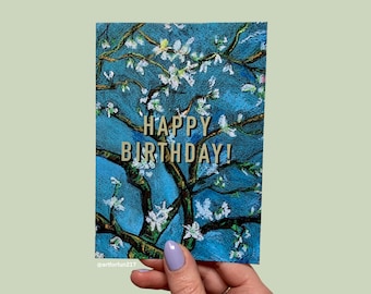 Van Gogh Happy Birthday Card - Etsy Ireland