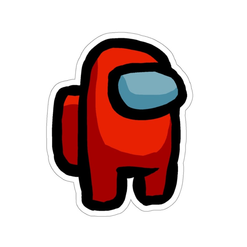 Among Us Crewmate Sticker Red Etsy