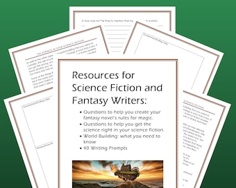 Fiction Writers World Building Template for Science Fiction and Fantasy ...