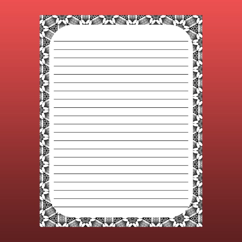 Black and White Writing Paper - Etsy
