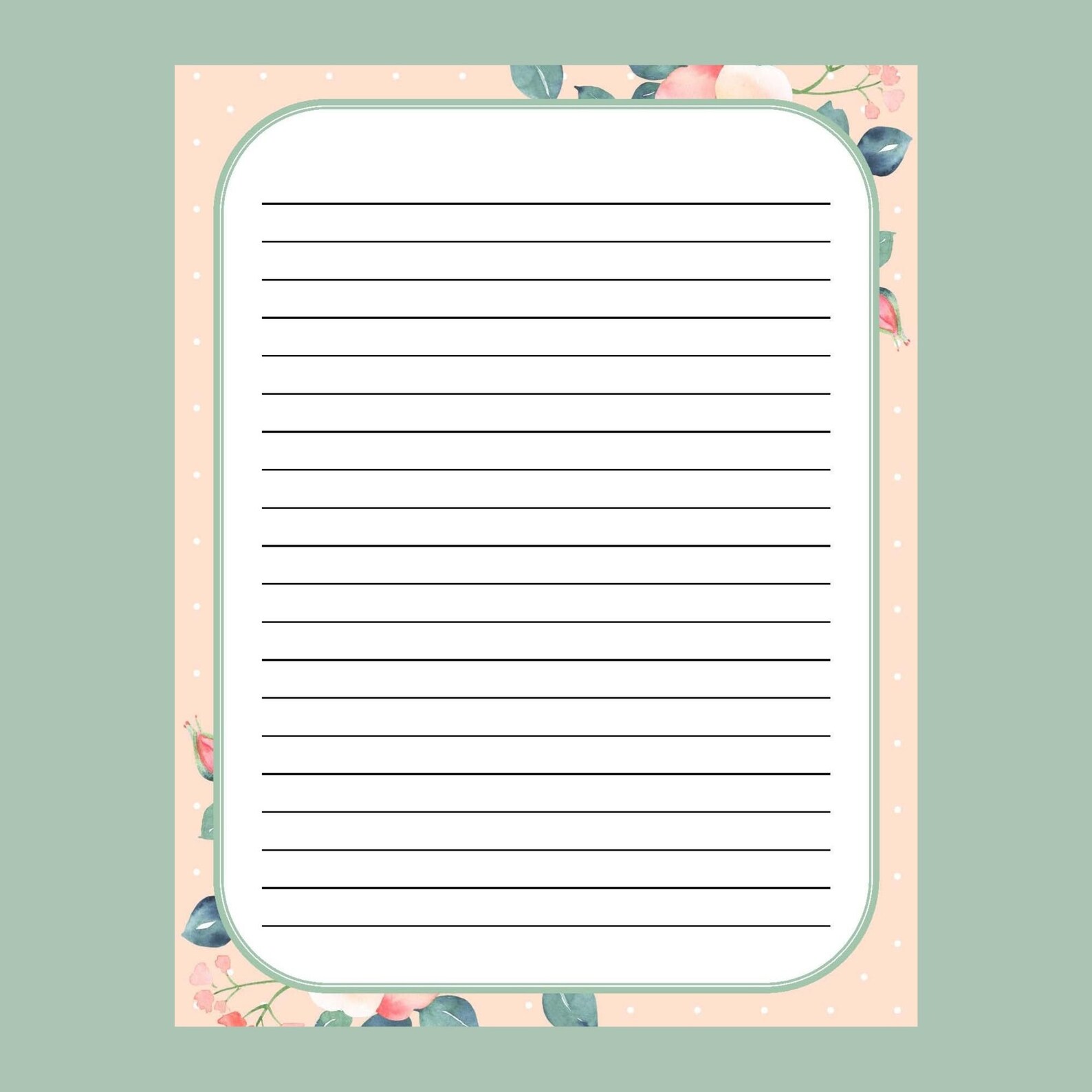 Pink Rose Writing Paper - Etsy