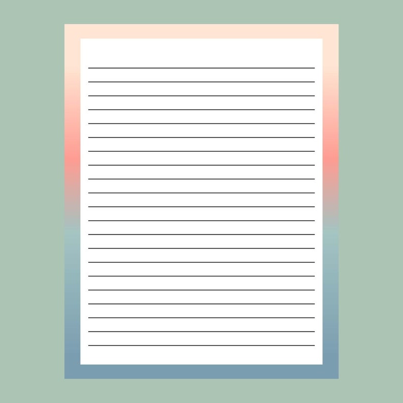 Pink Rose Writing Paper - Etsy
