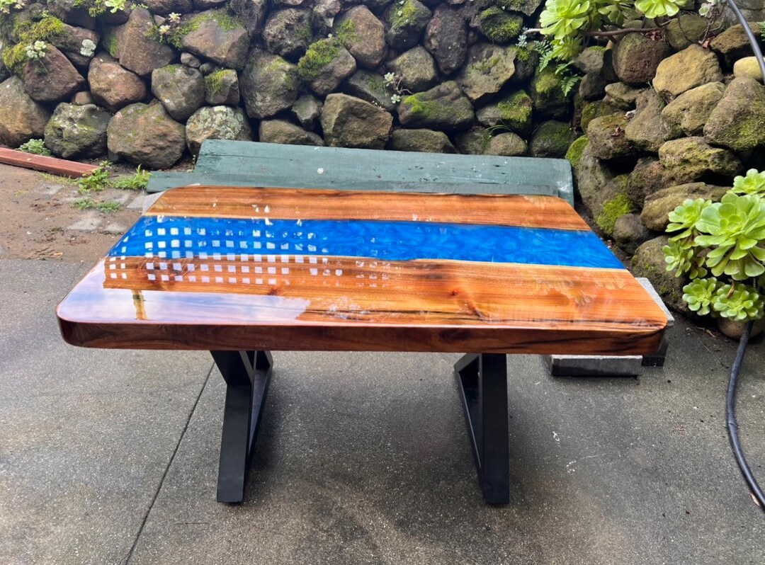 Resin Coffee Table Top / Live Edge Table Top / Custom Made Table Top ...