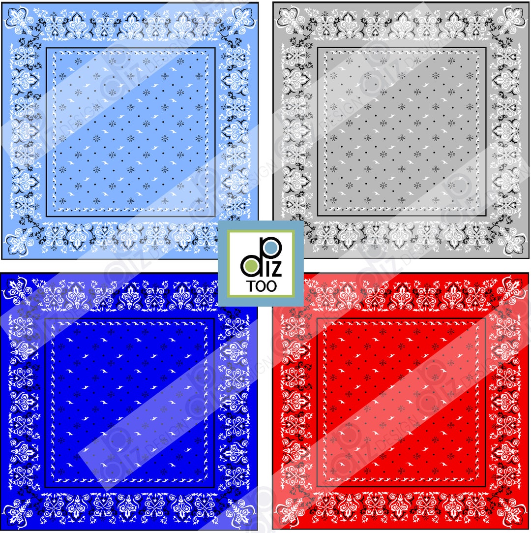 Digital Bandana Print Party Paper Craft Paper 3 Sizes Papers Cards ...