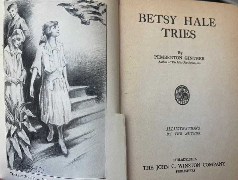 VINTAGE 1920s Childs Book Betsy Hall Tries by Pemberton Ginther - Etsy