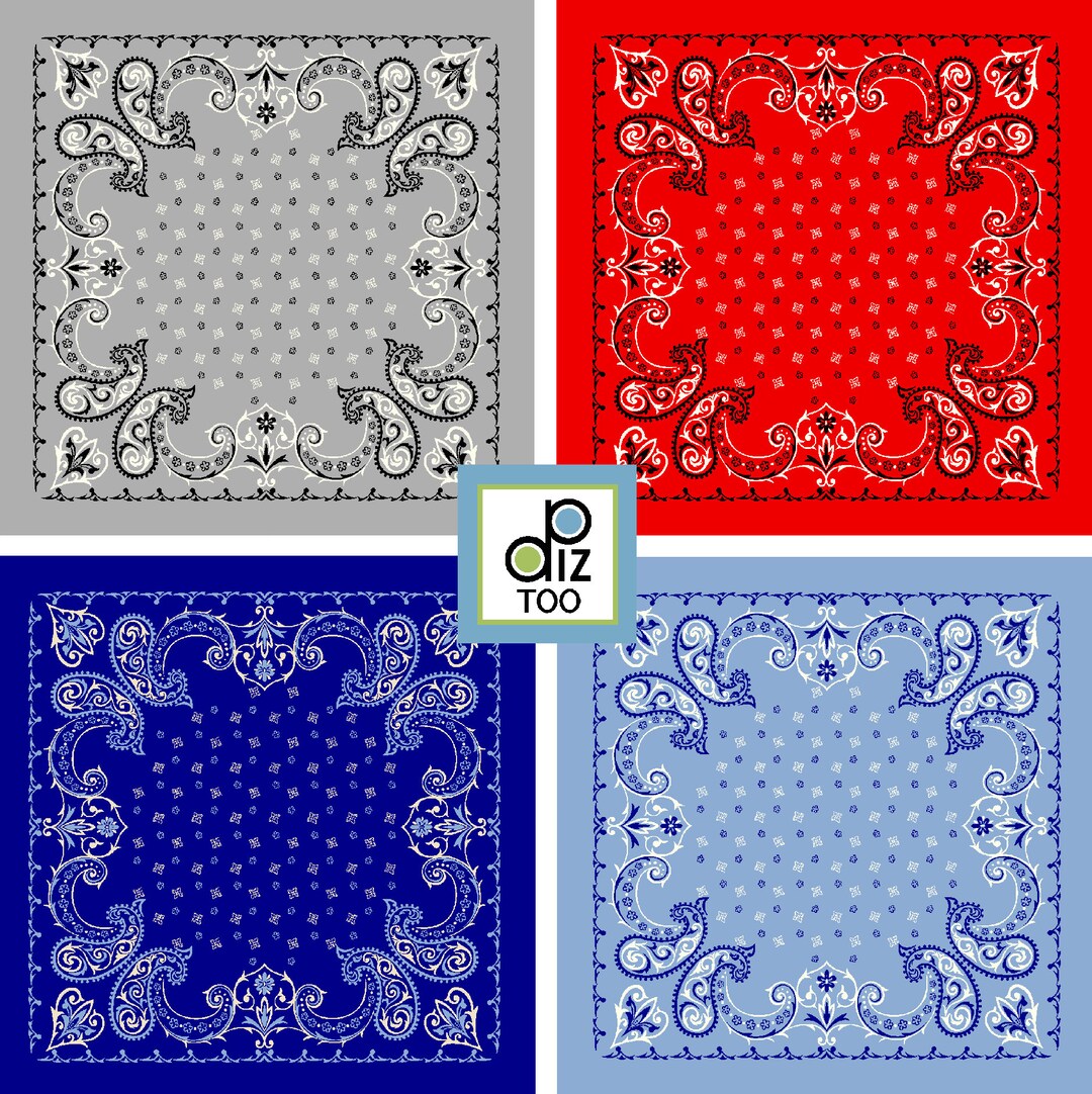 Digital Bandana Print Party Paper Western Signs Party Placemats - Etsy