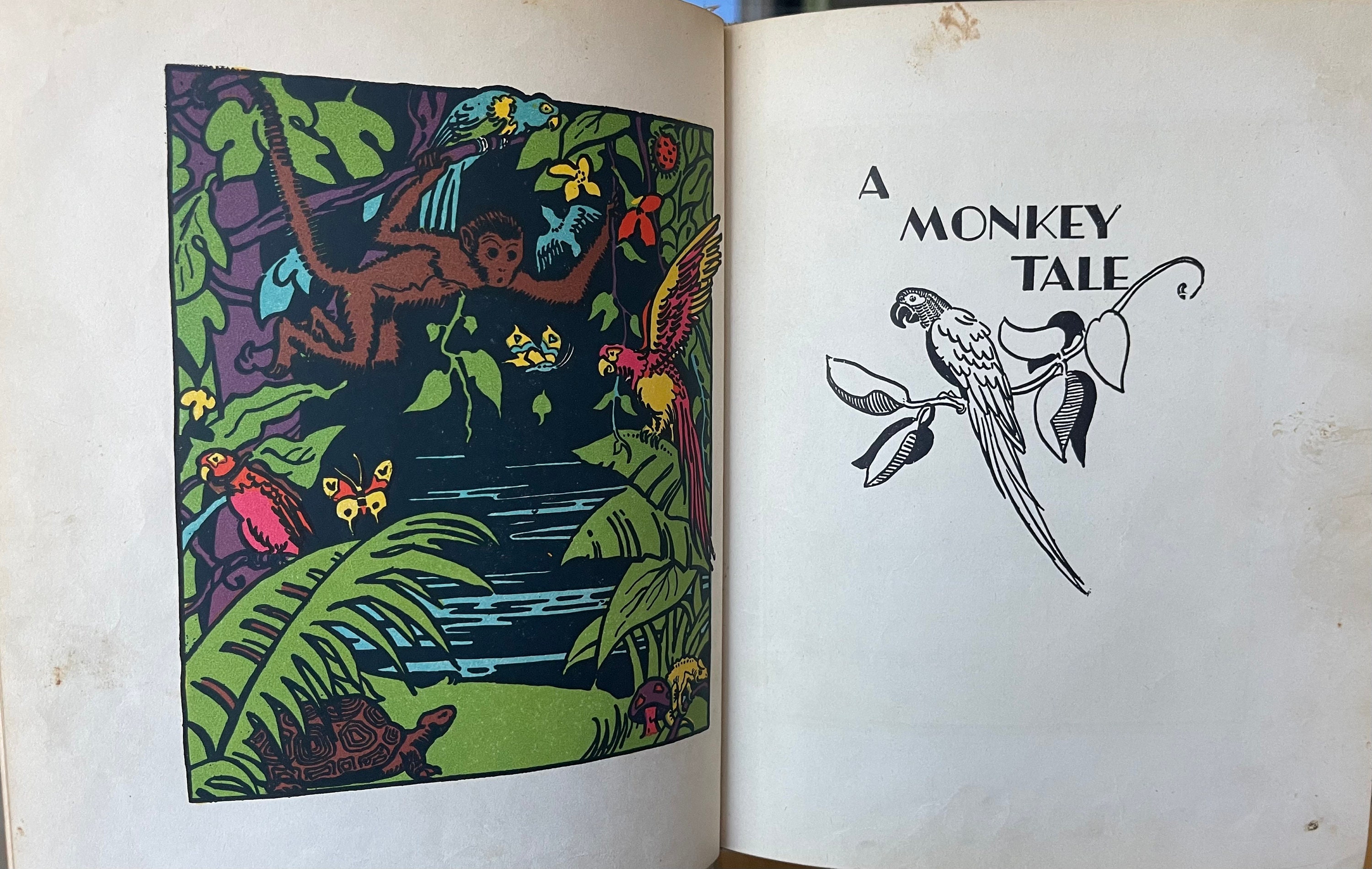 Vintage Childrens Book A Monkey Tale 1929 - Etsy