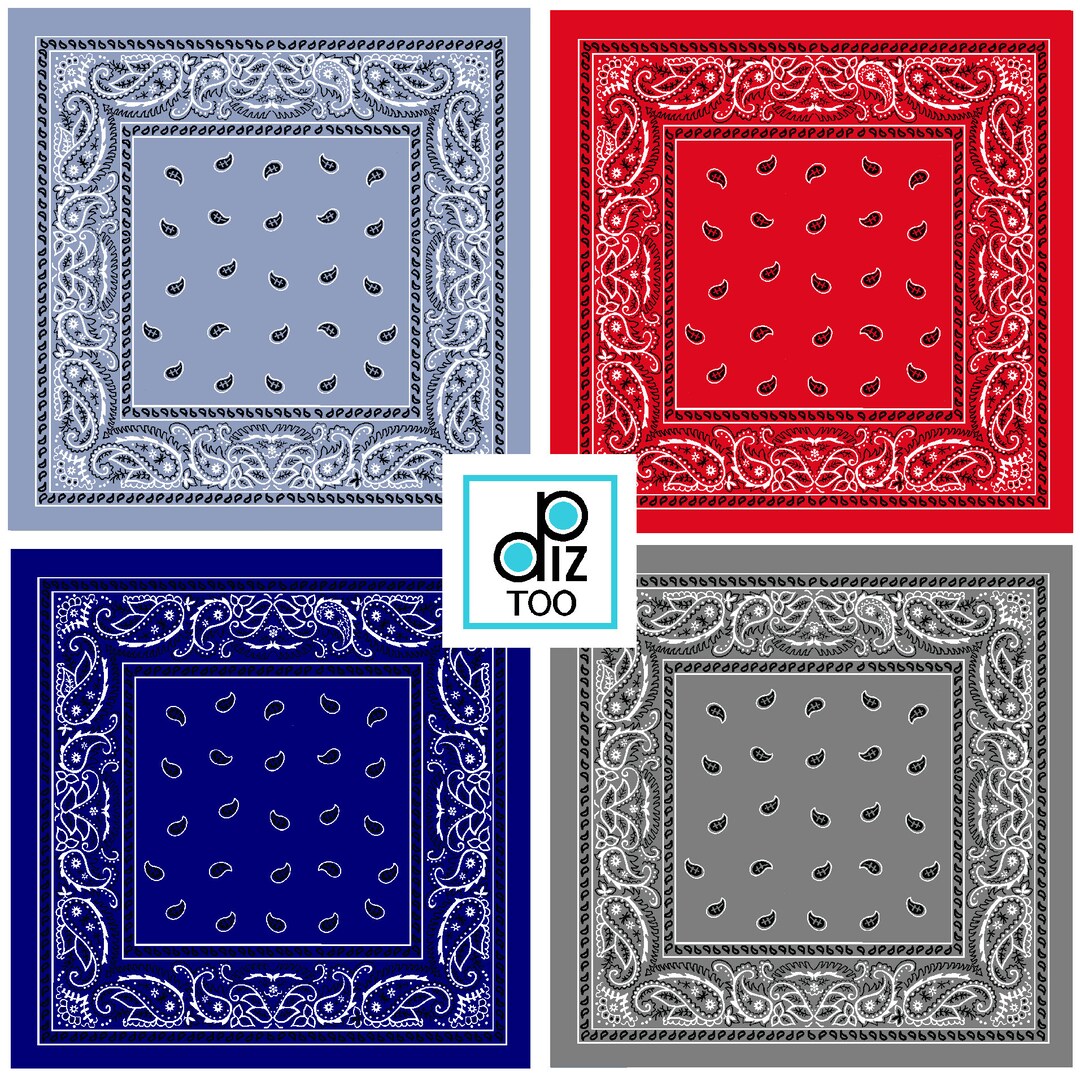 Digital Bandana Print Party Paper Craft Paper Wallpaper Crafts Signs ...