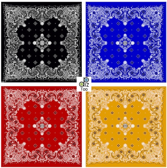 Digital Bandana Print Party Paper Craft Paper Western Paper | Etsy