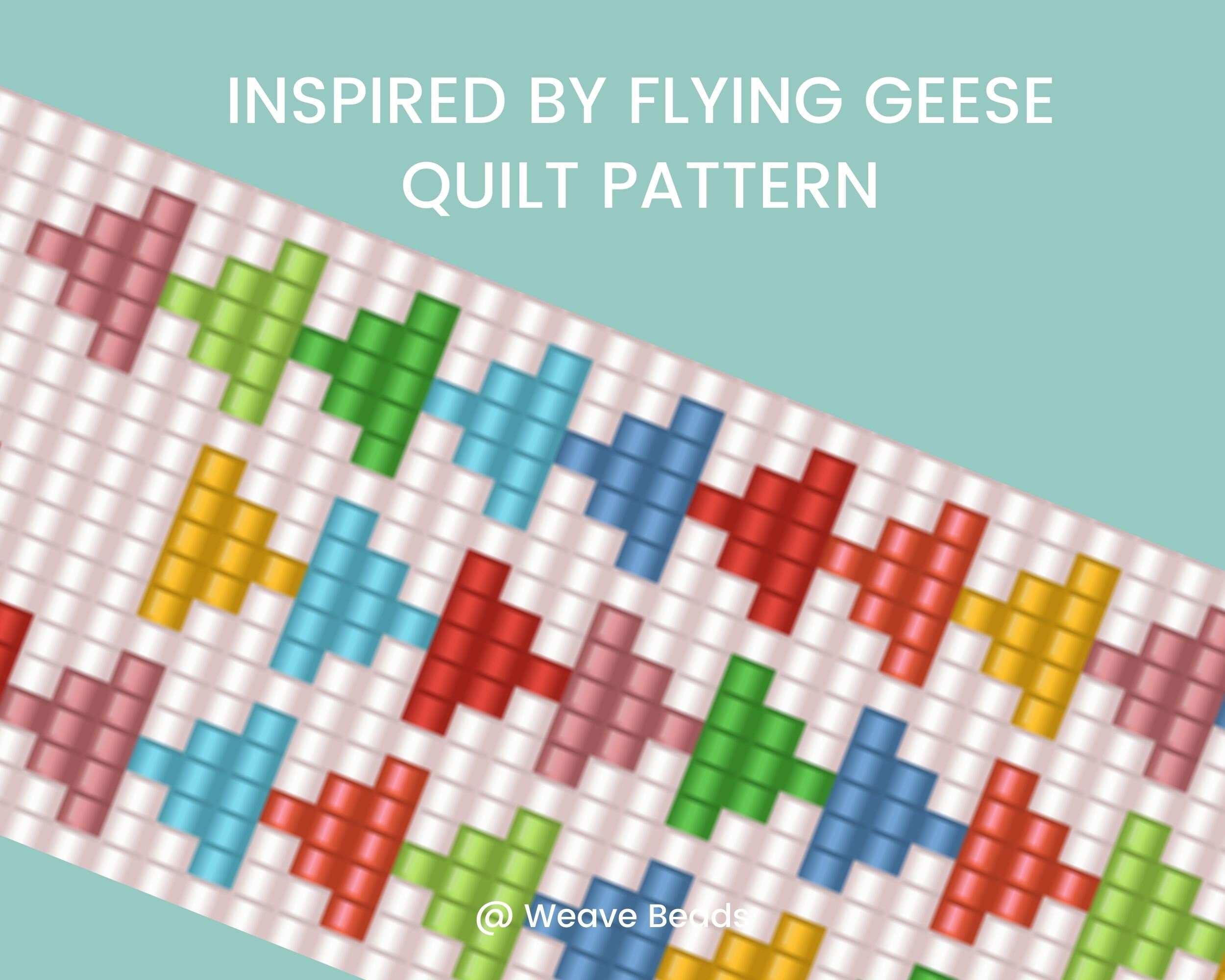 Flying Geese Bead Pattern, Loom Beading Patterns, Quilt Bead Pattern ...