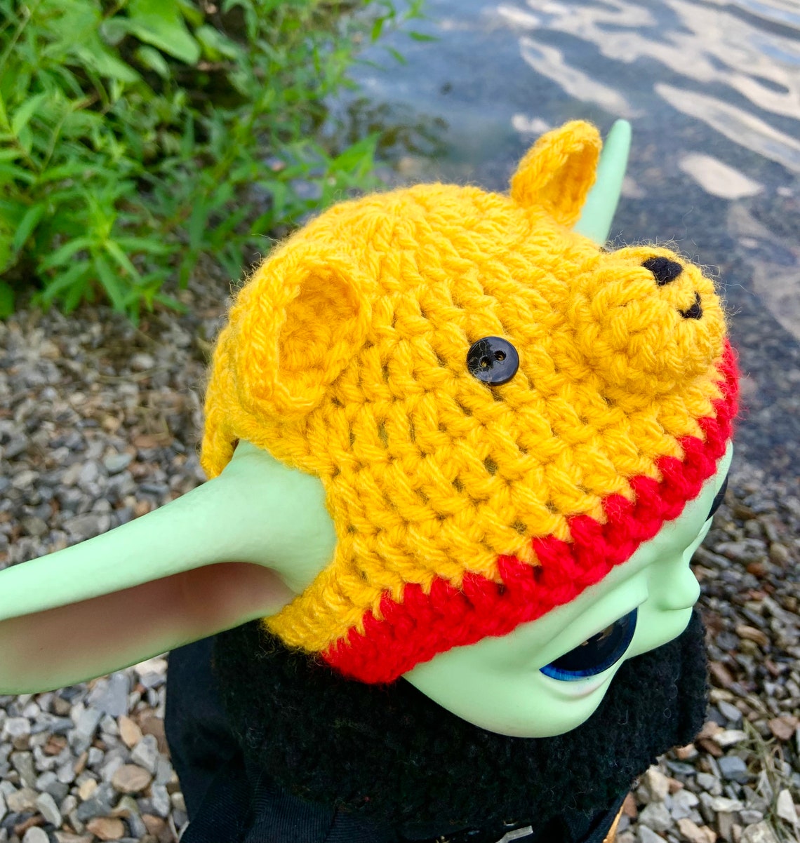 Baby Yoda Pooh Bear Toque, Crochet Hat - Etsy