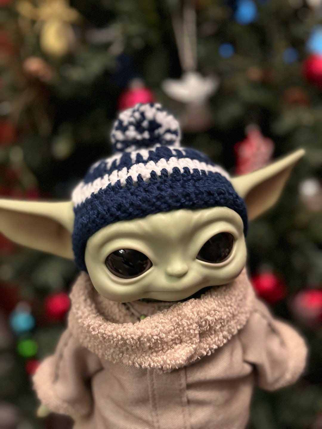 Baby Yoda Nordic Sapphire, Blue Beanie Tuque, Baby Yoda Hat - Etsy