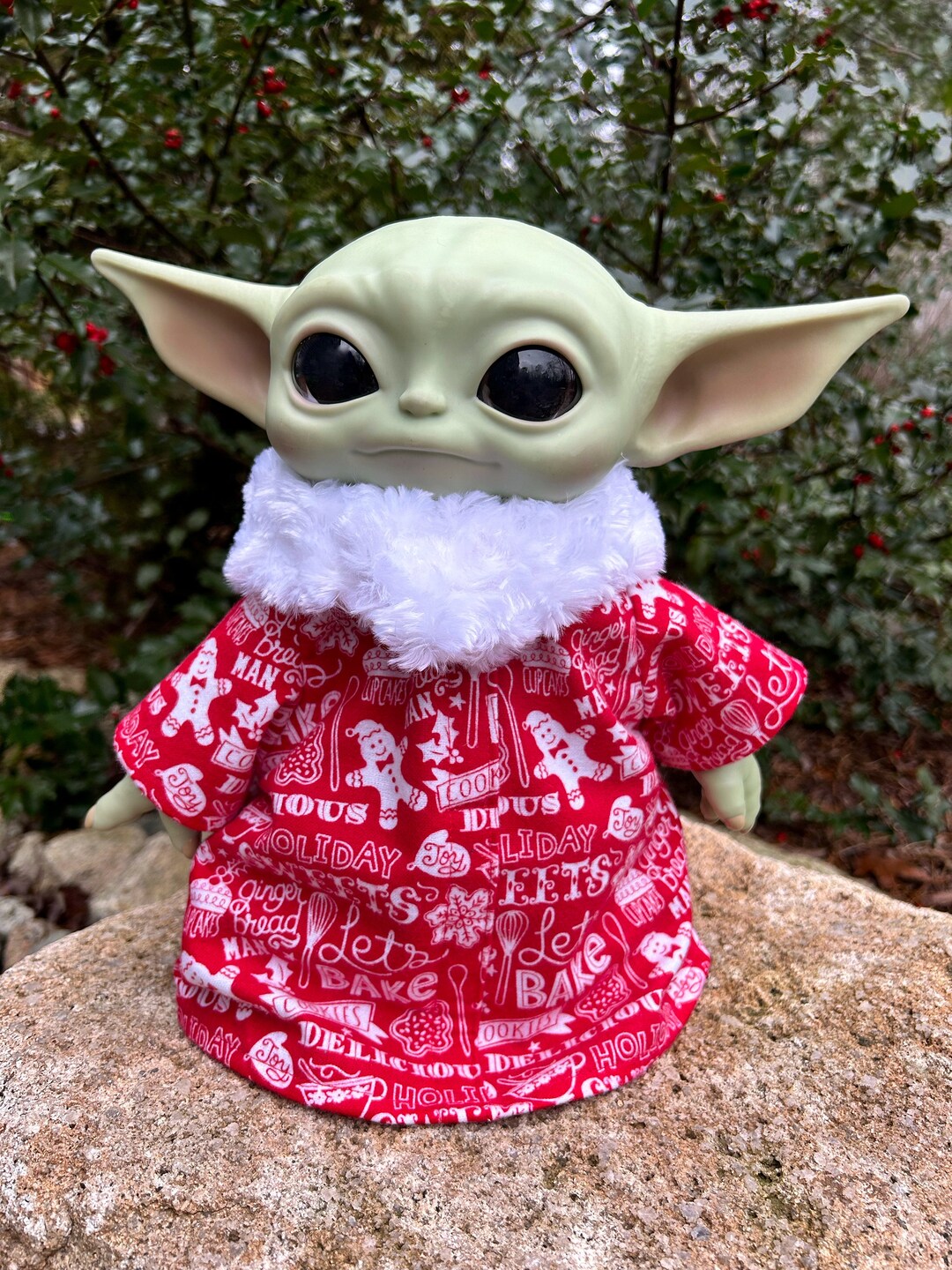 Baby Yoda Everyday Jammies Christmas Baking Red Robe - Etsy