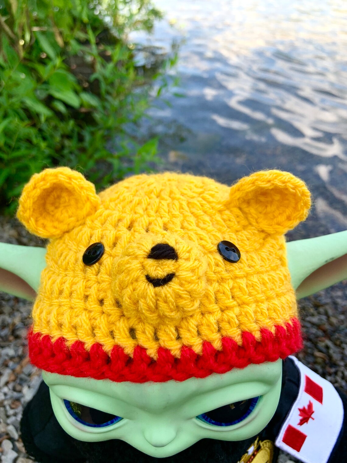 Baby Yoda Pooh Bear Toque Crochet Hat - Etsy
