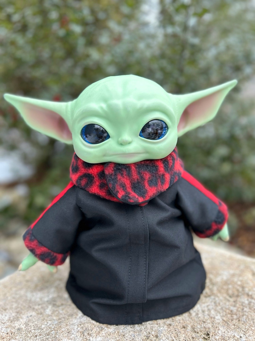 Baby Yoda Black Robe With Red and Black Collar - Etsy