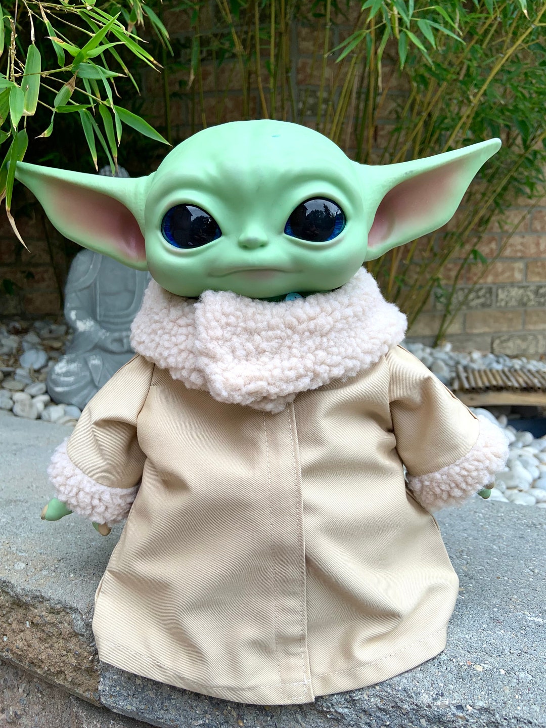 Baby Yoda Robe Beige With Beige Collar, Baby Yoda Replacement Robe, 11 ...