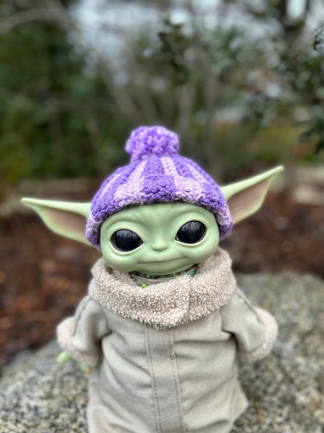 Baby Yoda , Amethyst and Orchid Ribbed Tuque, Baby Yoda Hat - Etsy