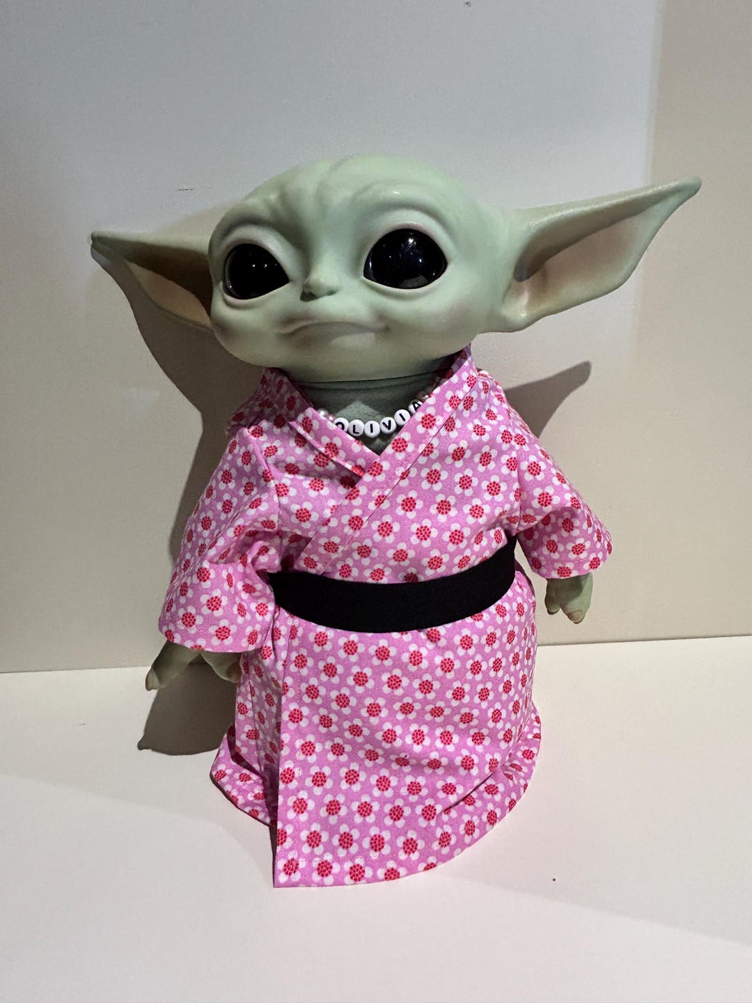 11 Baby Yoda Yukata Robe, Pink and White Flowers - Etsy