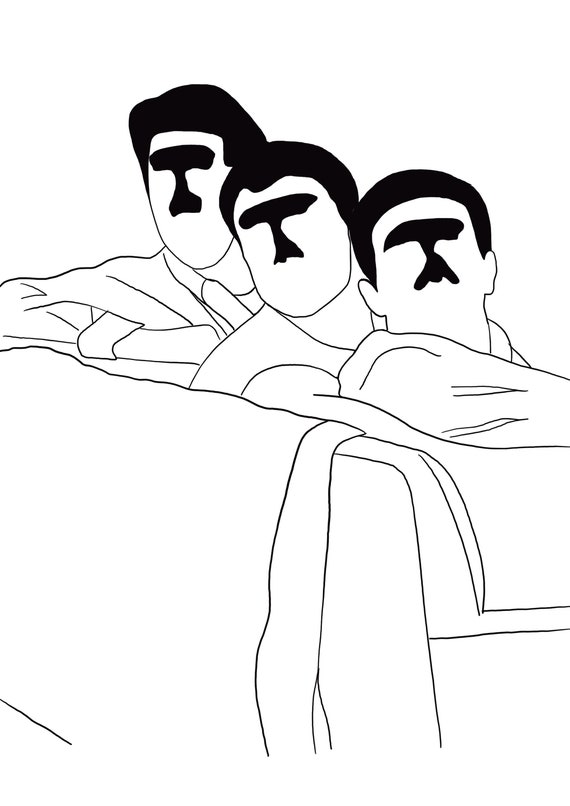 FRIENDS / Tv Show / Line Drawing / Poster / Print / A5 / A4 / | Etsy UK