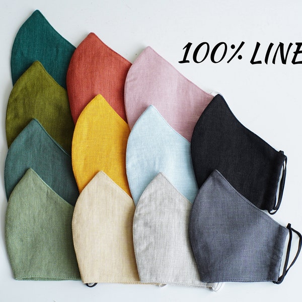 Linen Face Mask - Etsy