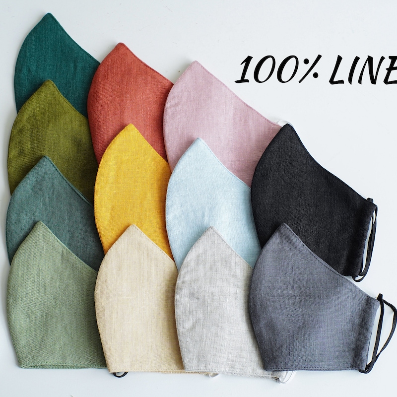 Linen Face Mask - Etsy