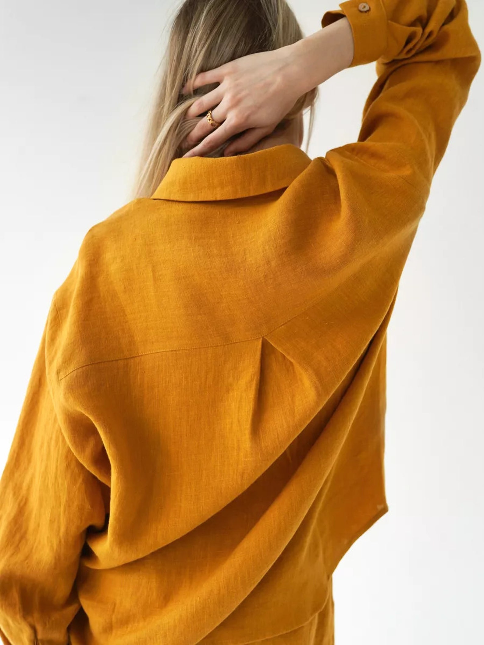 Linen Button-up Shirt | Oversized Linen Shirt Dress | Button Down Linen ...
