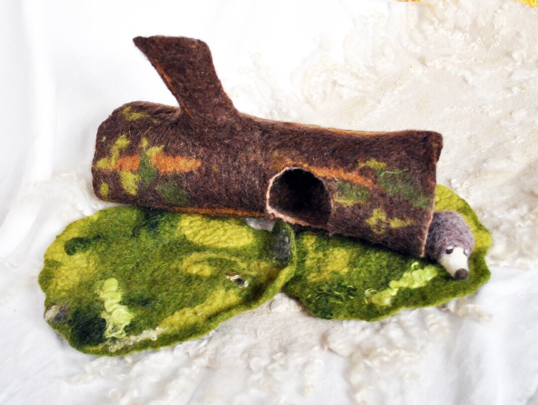 Felted Woodland Log. A Stump With Two Small Rugs. Waldorf Season Table ...
