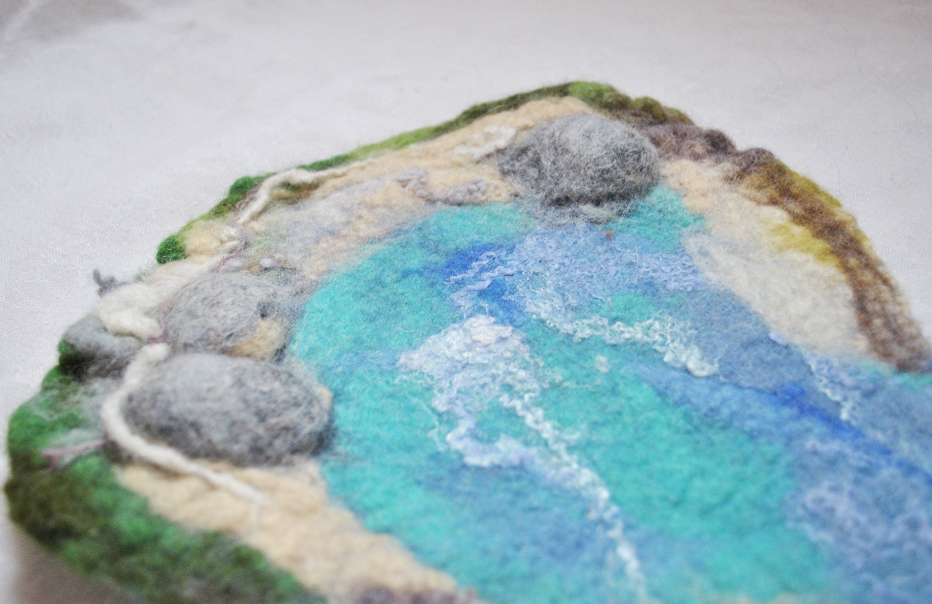 River Felted Play Mat. Waldorf Inspired Wool Playmat. Nature - Etsy