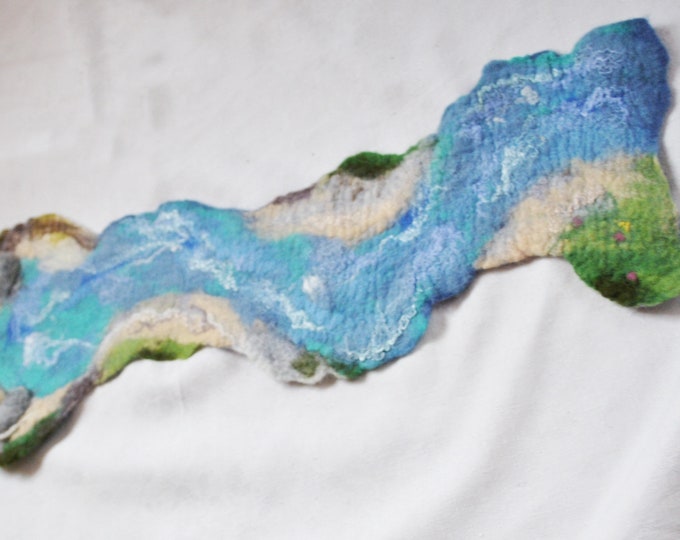 River Felted Play Mat. Waldorf Inspired Wool Playmat. Nature Table ...