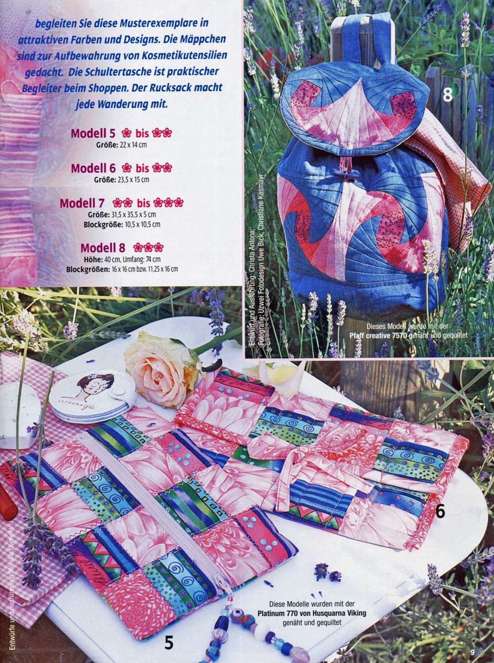 Patcwork Taschen Bags Patterns Instant Download PDF Magazine Sewing Bag ...