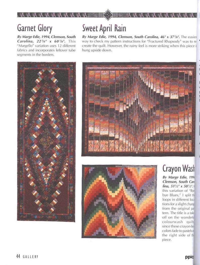 Bargello Quilts Instant Download PDF Book Quilting Pattern Instructions ...