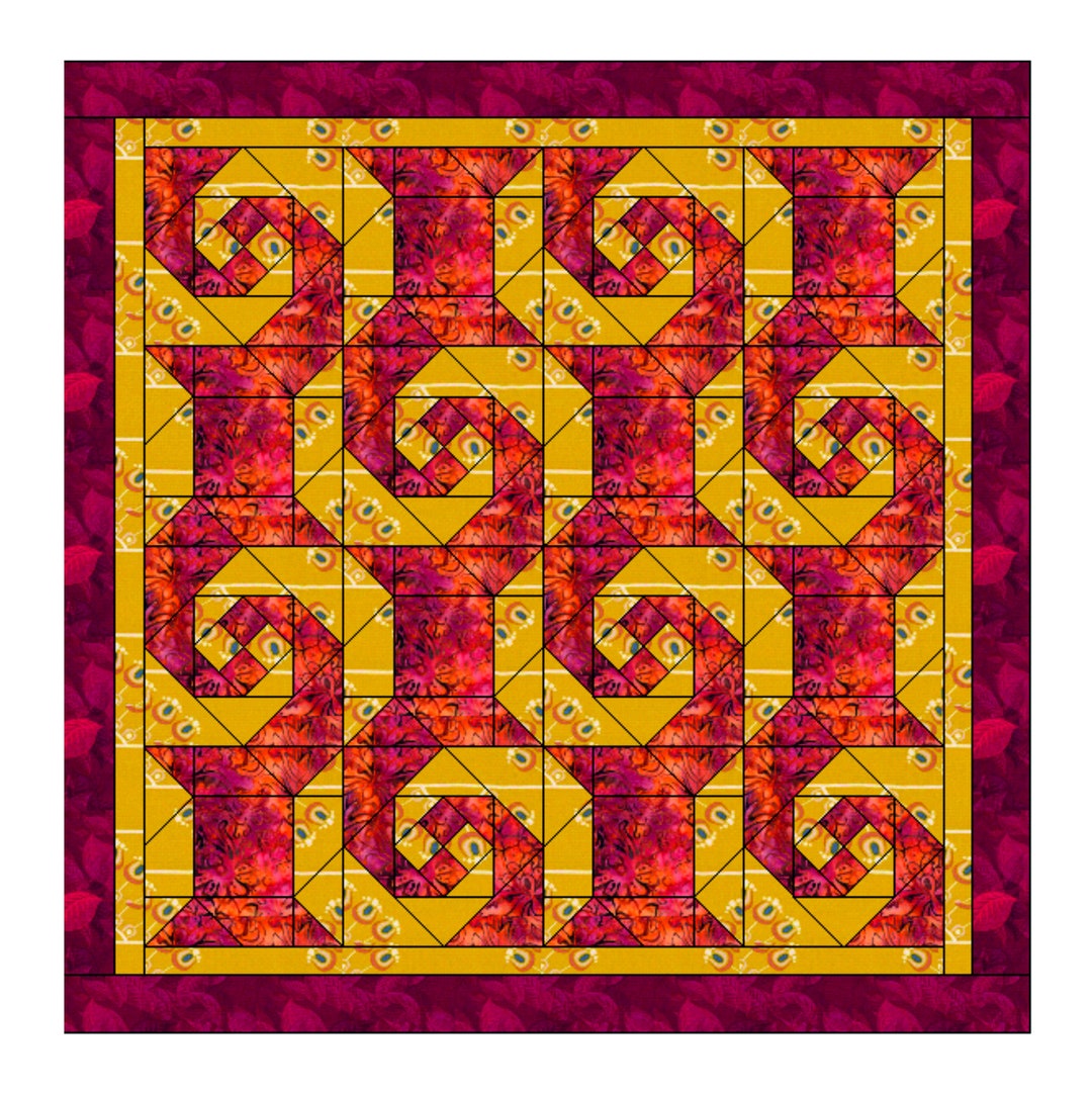 Quilt Pattern Instant Download Digital PDF Quilt Block Pattern Autumn ...