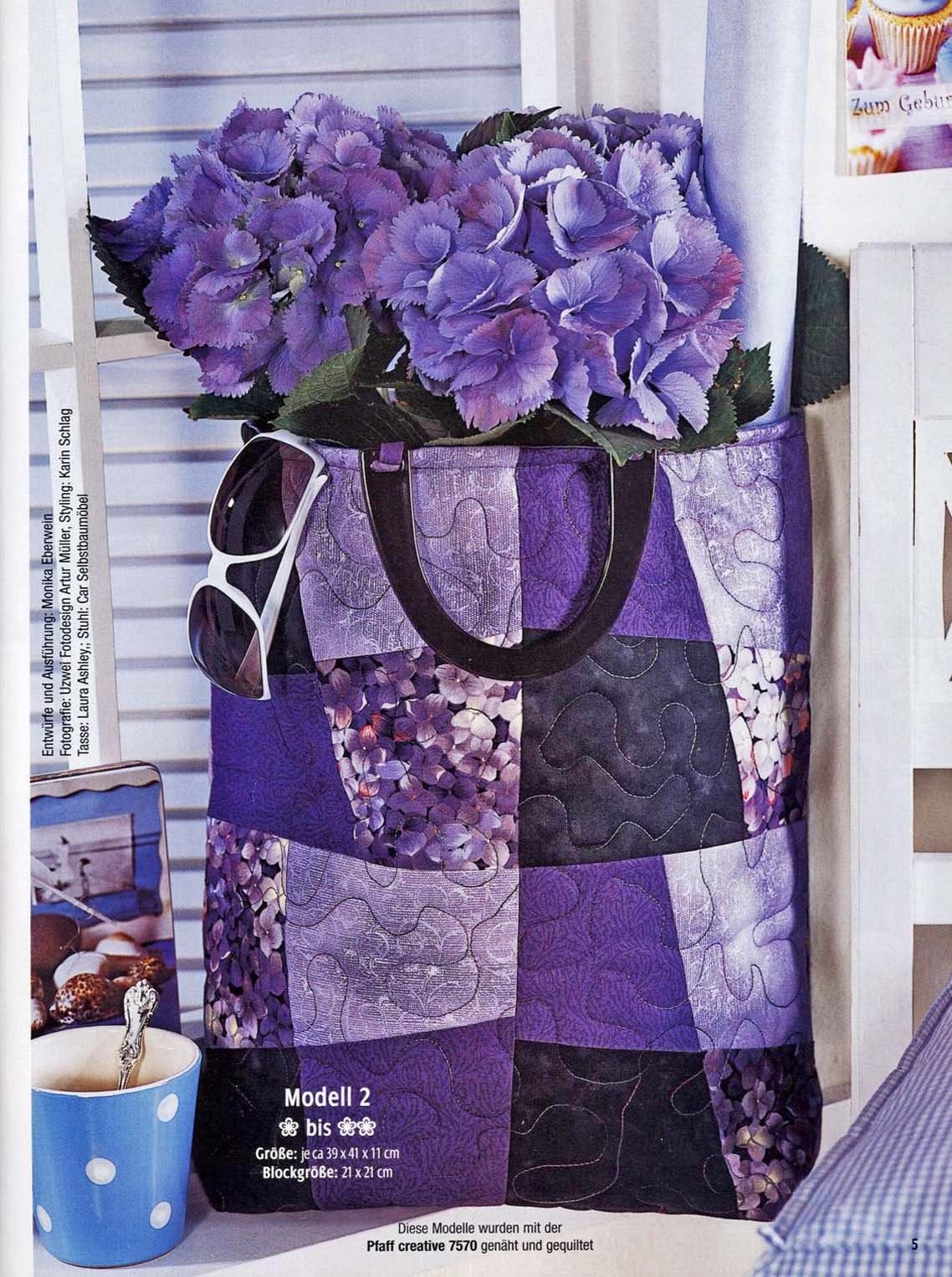 Patcwork Taschen Bags Patterns Instant Download PDF Magazine Sewing Bag ...