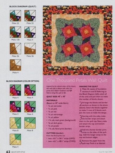 Quilts With Style Instant Download PDF Magazine Sewing Quilting ...