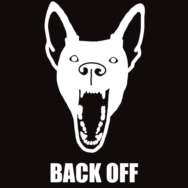 Dog “back Off” Car Decal - Etsy