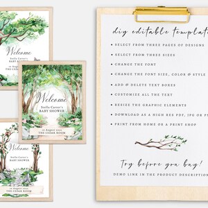 Enchanted Forest Editable Welcome Sign, Printable Secret Garden Party ...