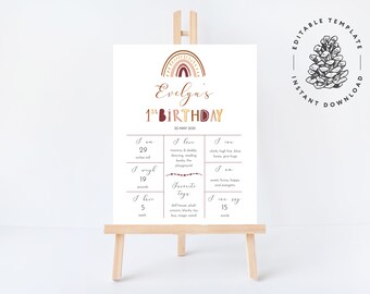 Printable Editable HAPPY BIRTHDAY Banner Template / Rainbow - Etsy