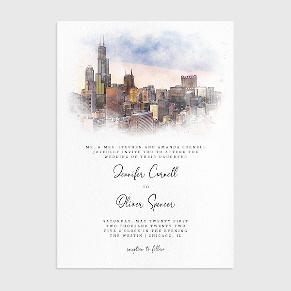 Chicago Invitation - Etsy
