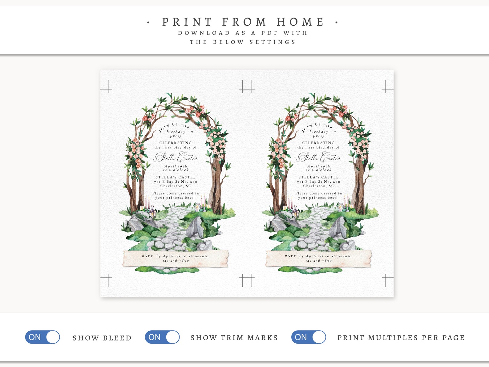 Enchanted Forest Editable Birthday Party Invitation Printable - Etsy