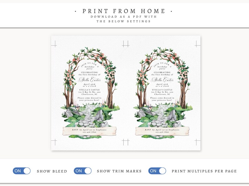 Enchanted Forest Editable Birthday Party Invitation Printable - Etsy